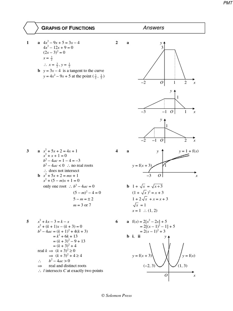 Functions Exam: Questions & Answers | PDF | Applied Mathematics | Geometry