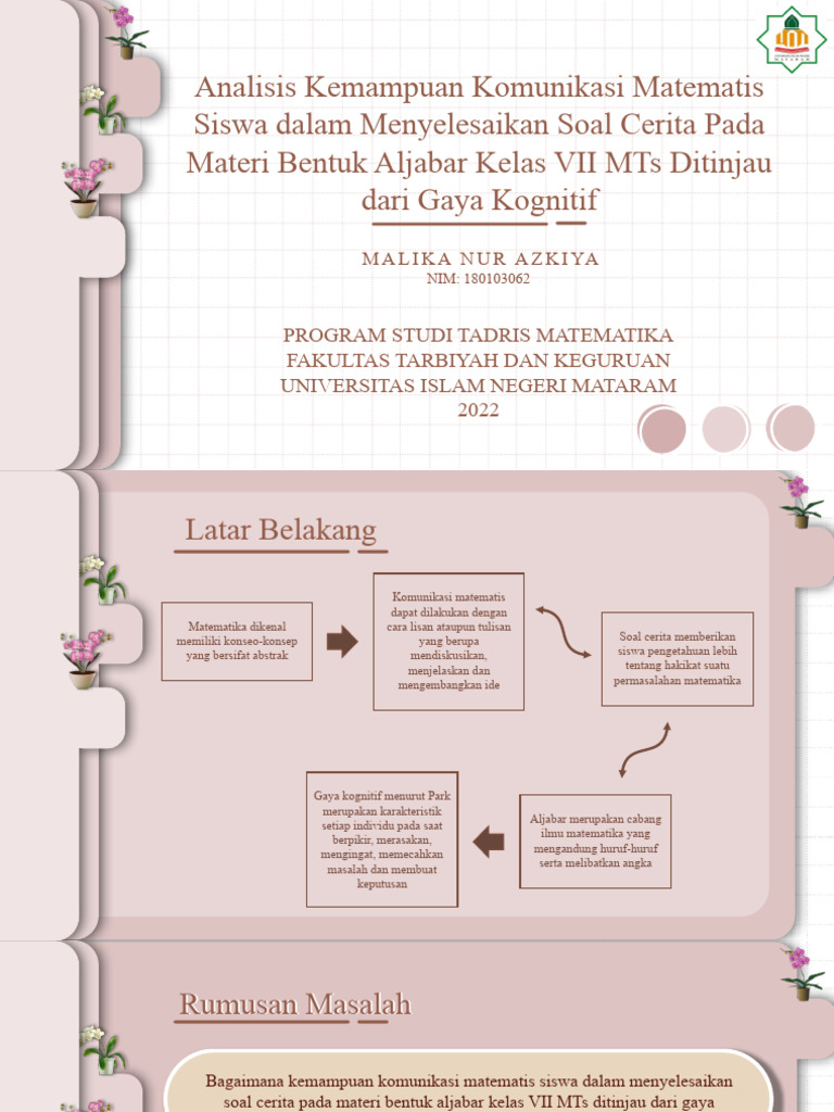 Ujian Proposal Malika Nur Azkiya | PDF