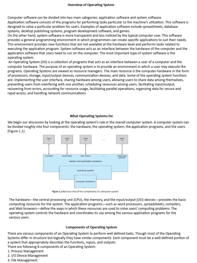 Unit 1 | PDF | Operating System | Computer Data Storage