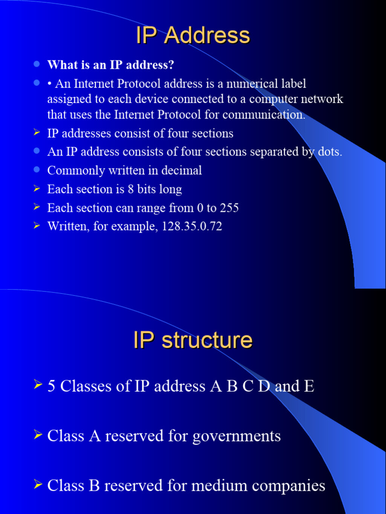 IP Address | PDF | Ip Address | I Pv6