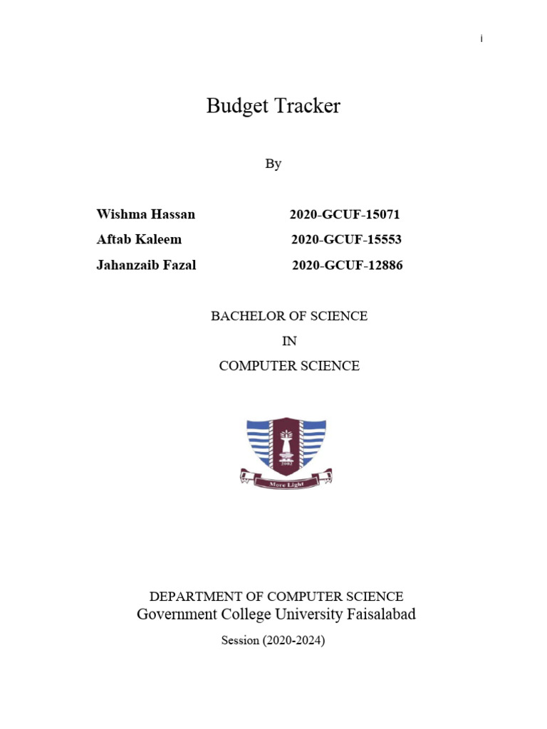 Budget Tracker Agha | Download Free PDF | Databases | Web Application