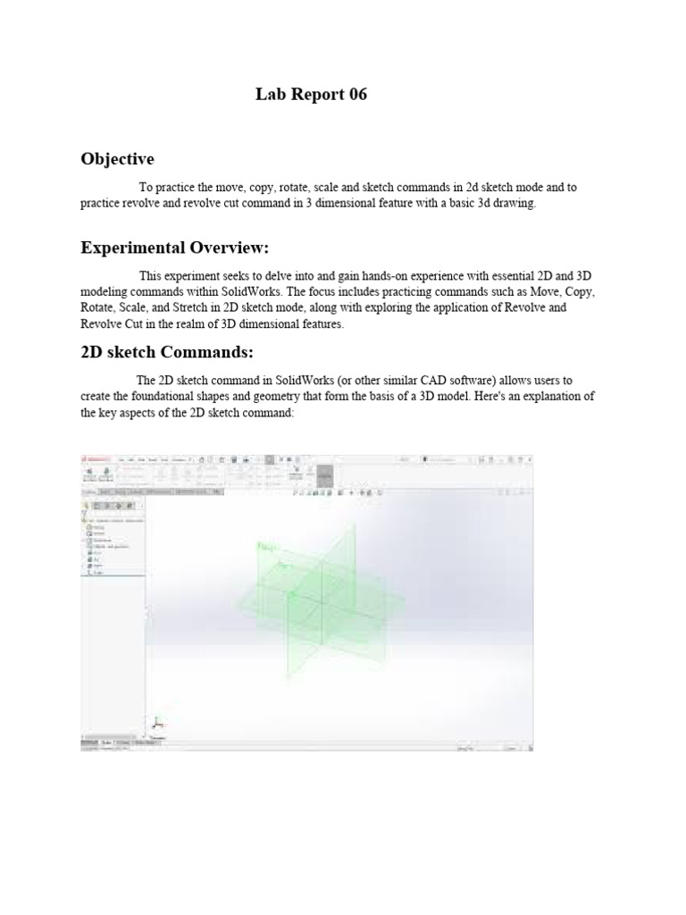 Cad Lab Report 06 | PDF | 3 D Computer Graphics | 3 D Modeling