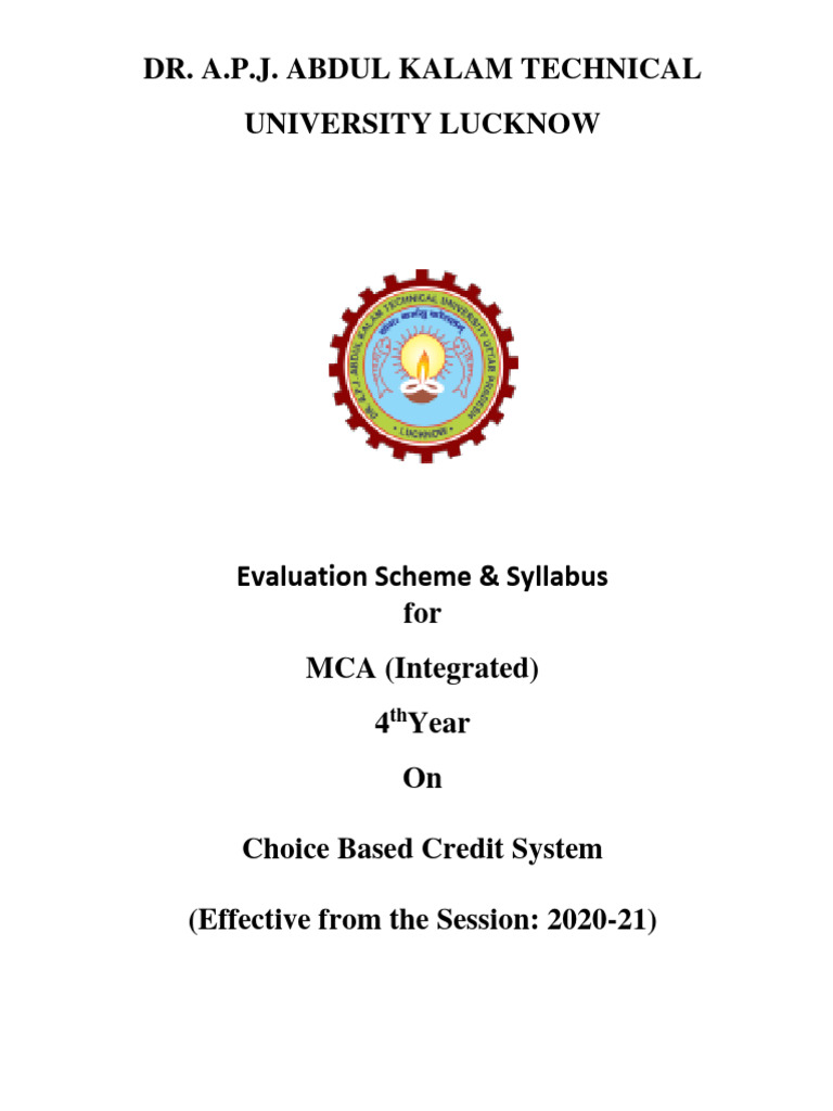 Evaluation Scheme & Detailed Syllabus of MCA - Integrated - 4 - Year | PDF | Computer Network ...