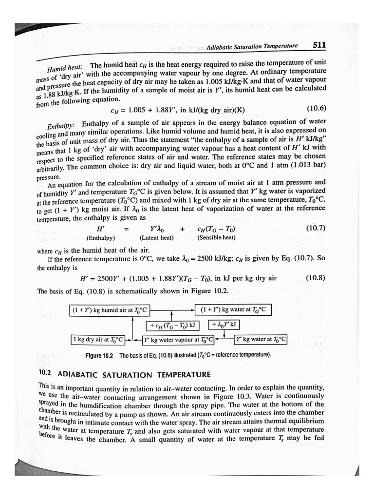 Adiabatic saturation temperature bookmaterial | PDF