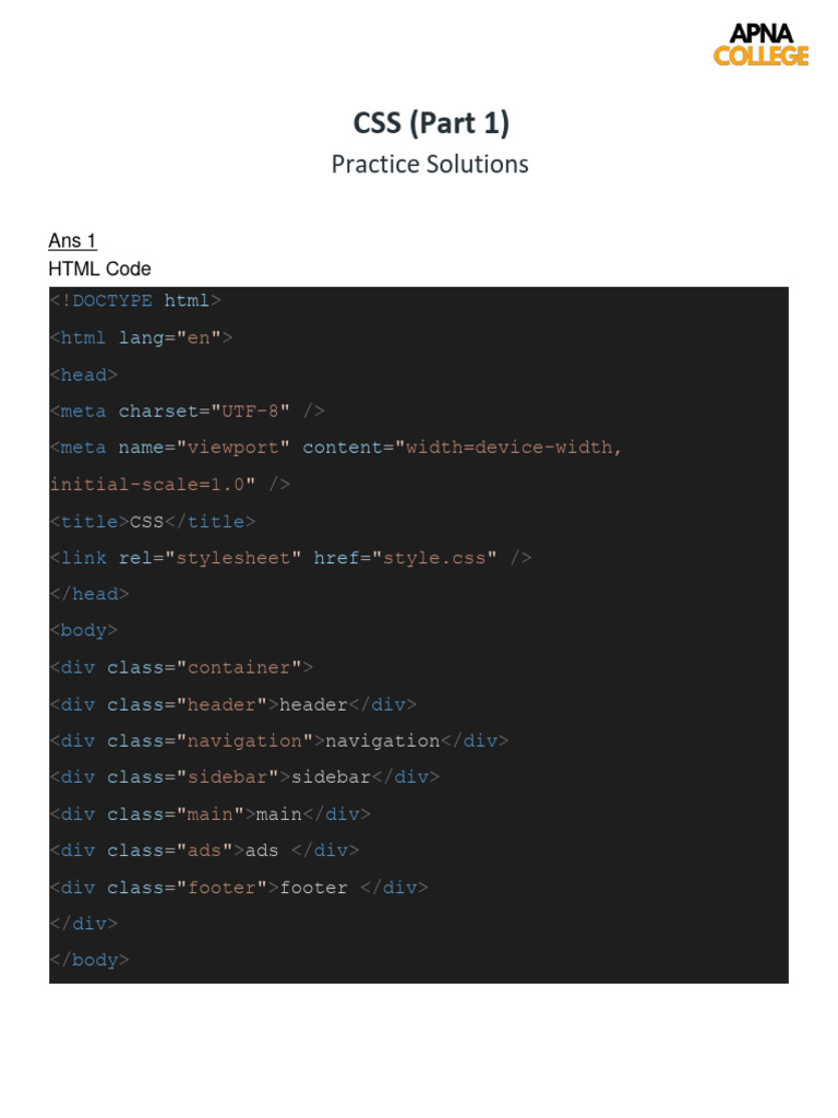 CSS Part 6 (Ans) | PDF