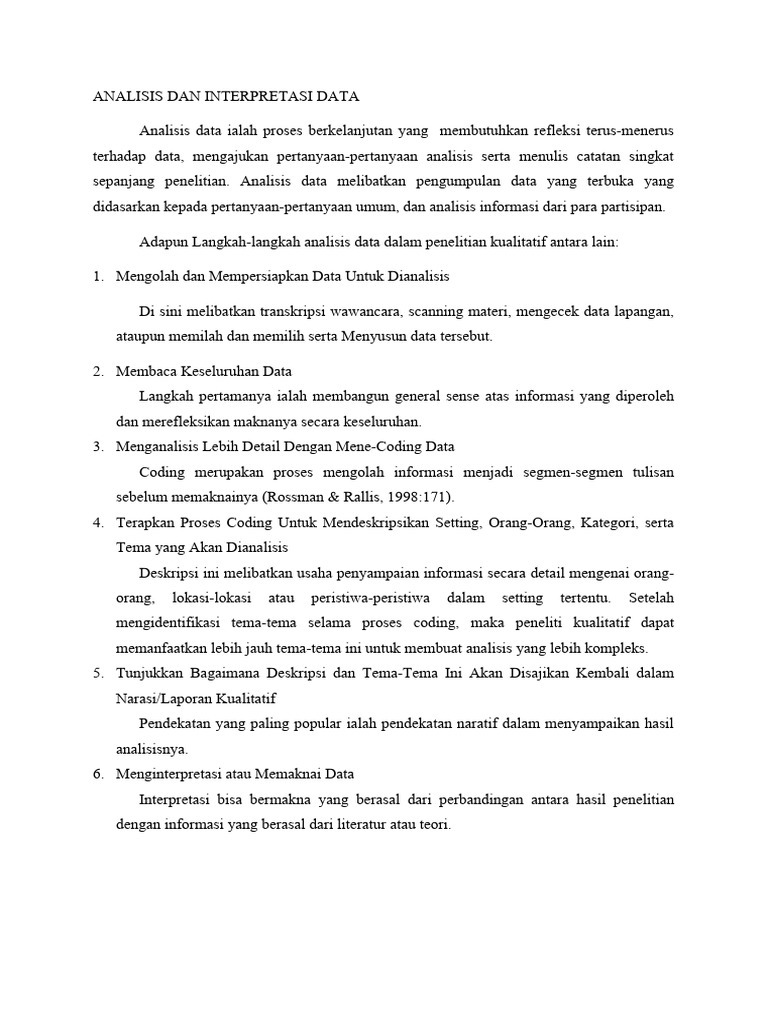 Analisis Dan Interpretasi Data | PDF