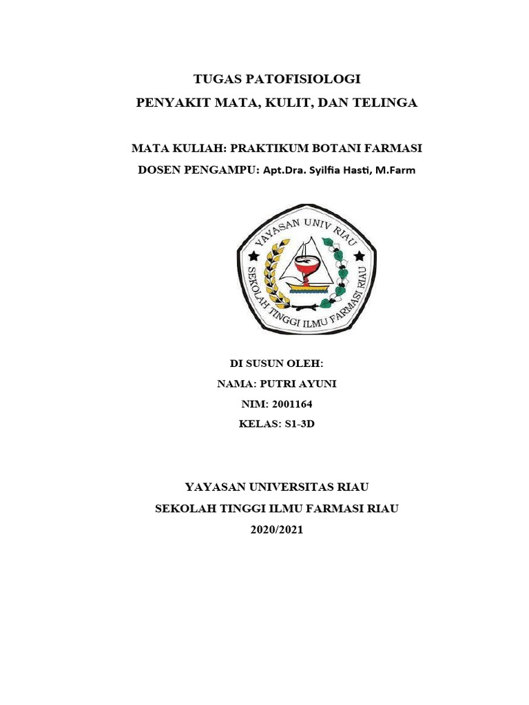 Patofisiologi D - Putri Ayuni | PDF | Kesehatan Holistik