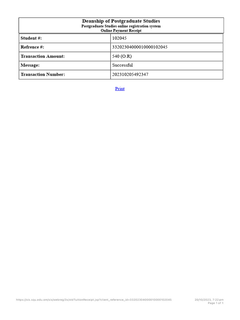 Payment Response | PDF