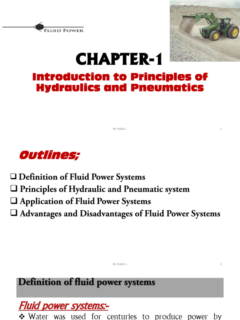 Fluid Power System, CHAPTER-1 | PDF | Gases | Pressure
