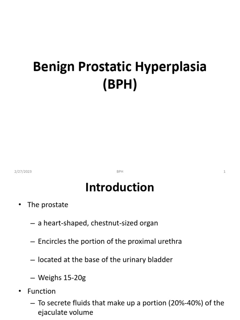 Benign Prostatic Hyperplasia | PDF | Urinary Incontinence | Prostate