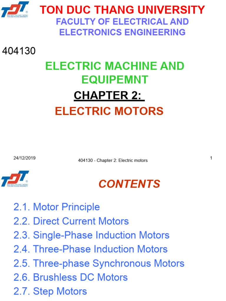 Chapter 2 - ELectric Motor (DC) | PDF | Electric Motor | Direct Current