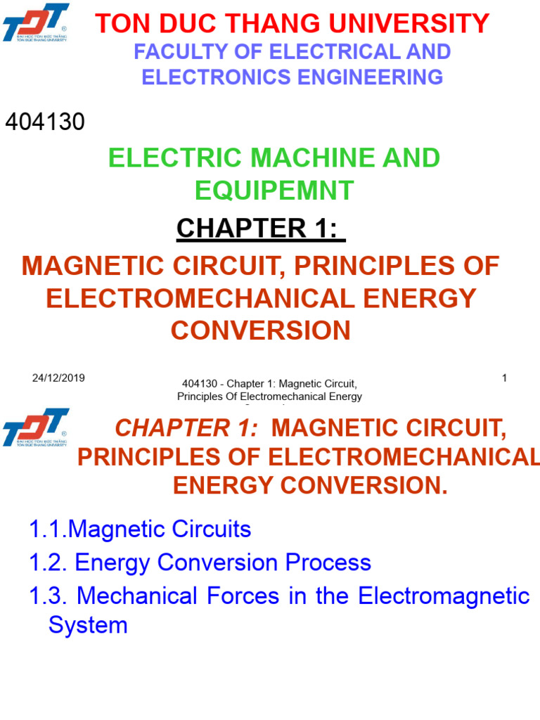 Electromechanical Energy Principles | PDF | Electromagnetic Induction ...