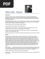 Viktor Dyk - KRYSAŘ | PDF