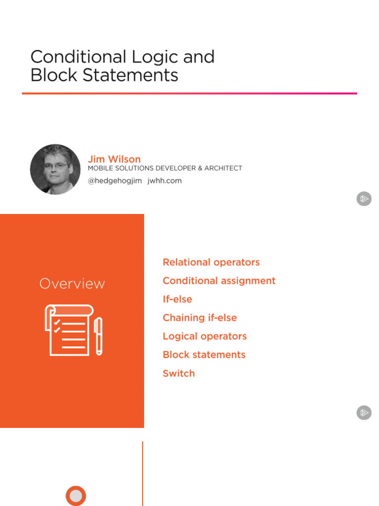 Conditional Logic and Block Statements Slides | PDF | Teaching Methods & Materials