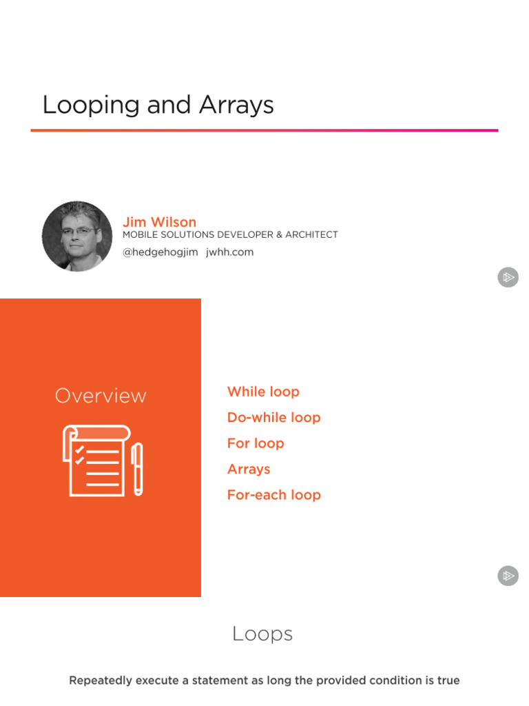Looping and Arrays Slides | PDF