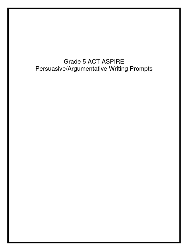 Grade 5 Writing Prompts | PDF | Essays