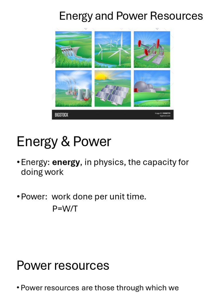 Energy and Power Resources | PDF | Natural Gas | Renewable Energy