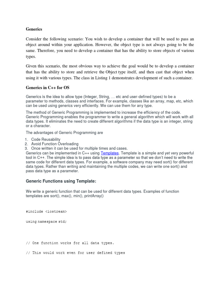Generics Pdf C Models Of Computation