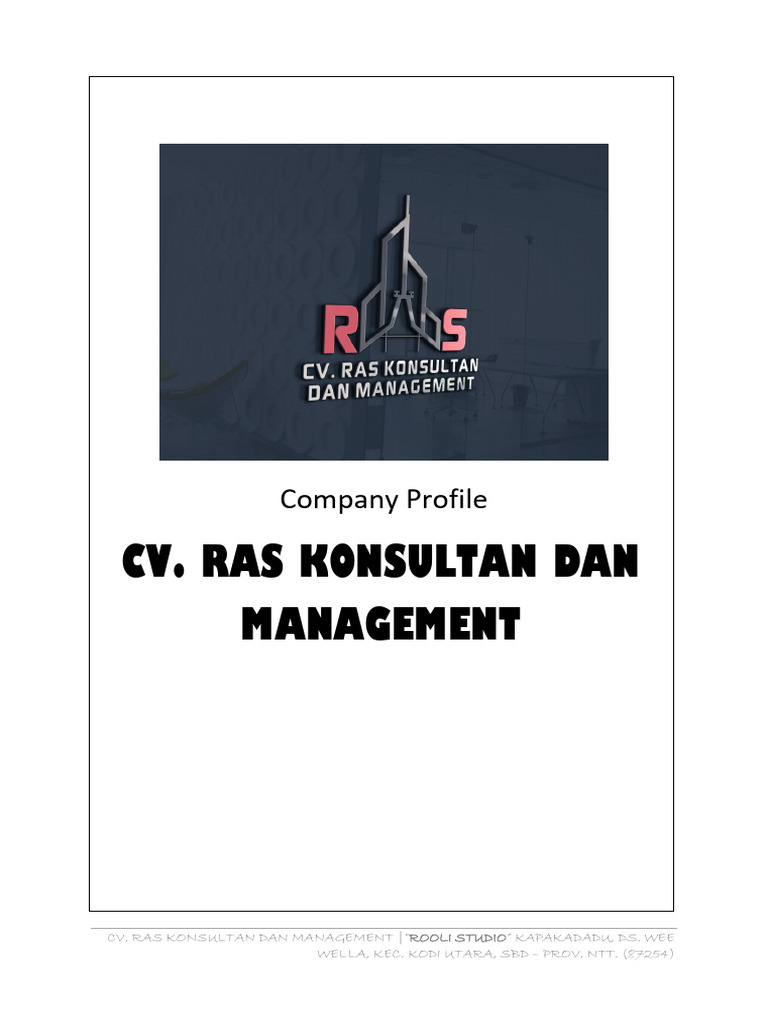 Company Profile Kualifikasi CV Ras Konsultan Dan Management Desember 2023 | PDF