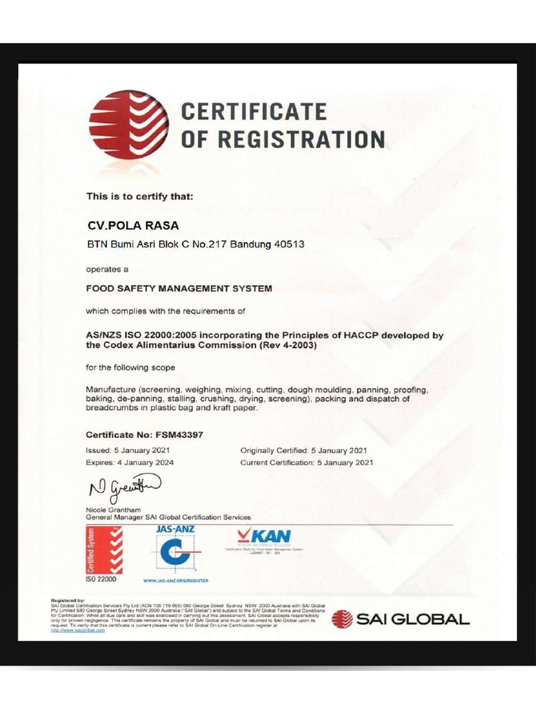 Iso 22000-2005 | PDF