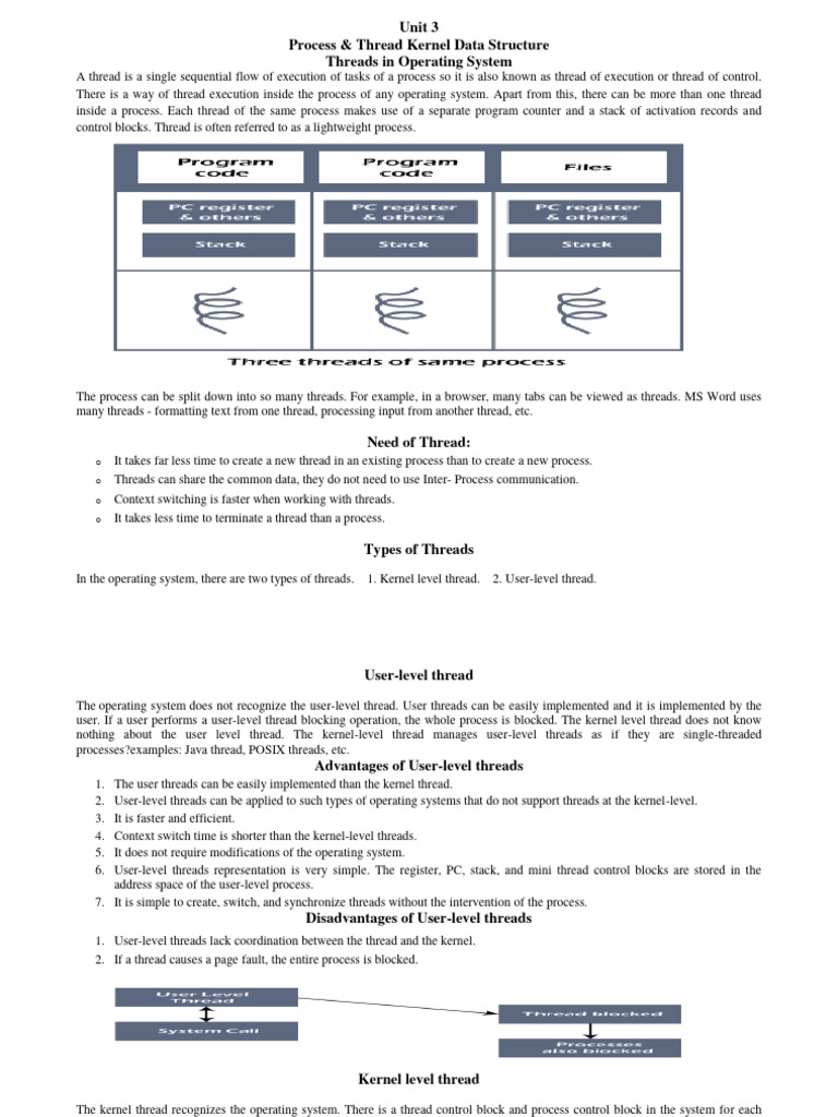 Unit 3 Process and Thread Kernel Data Structure | Download Free PDF ... Unit 3 Process and Thread Kernel Data Structure | Download Free PDF ...