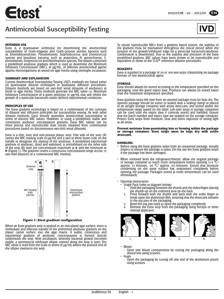 Etest | PDF | Microbiology | Laboratory Techniques