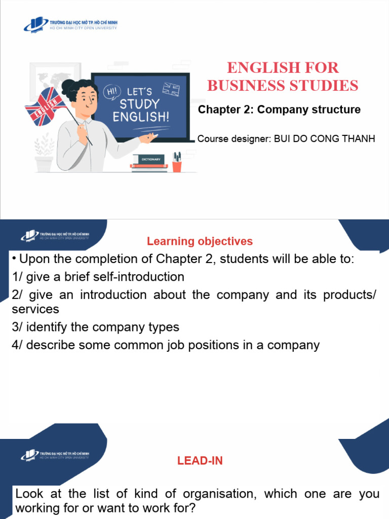 ANKD 2023 Chapter 2 Company Structure | PDF | Sales | Economies