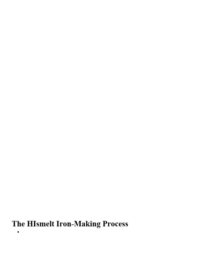 The HIsmelt Iron-Making Process AZOM | PDF | Blast Furnace | Iron