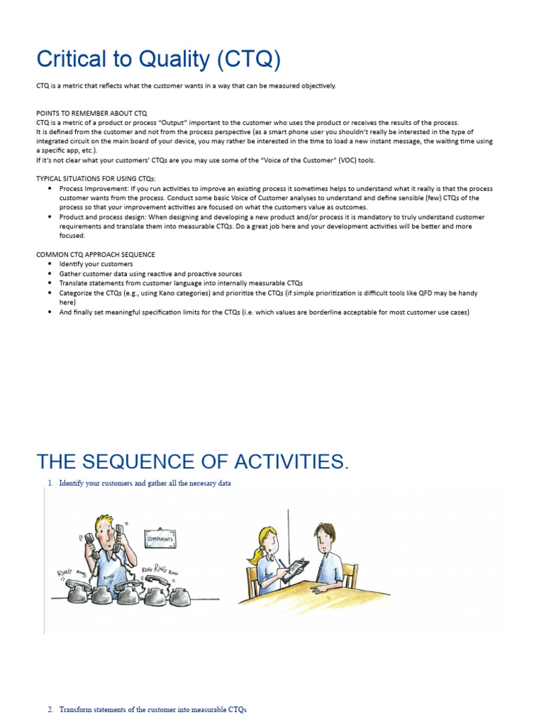 Understanding Critical to Quality (CTQ) | PDF | Business