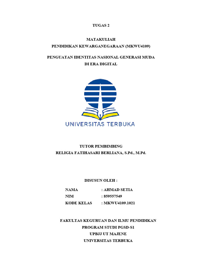Tugas 2 PKN - Ahmad Setia | PDF | Ilmu Sosial