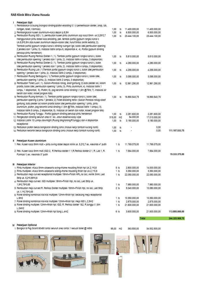 RAB Interior Klinik Padalarang-1 | PDF