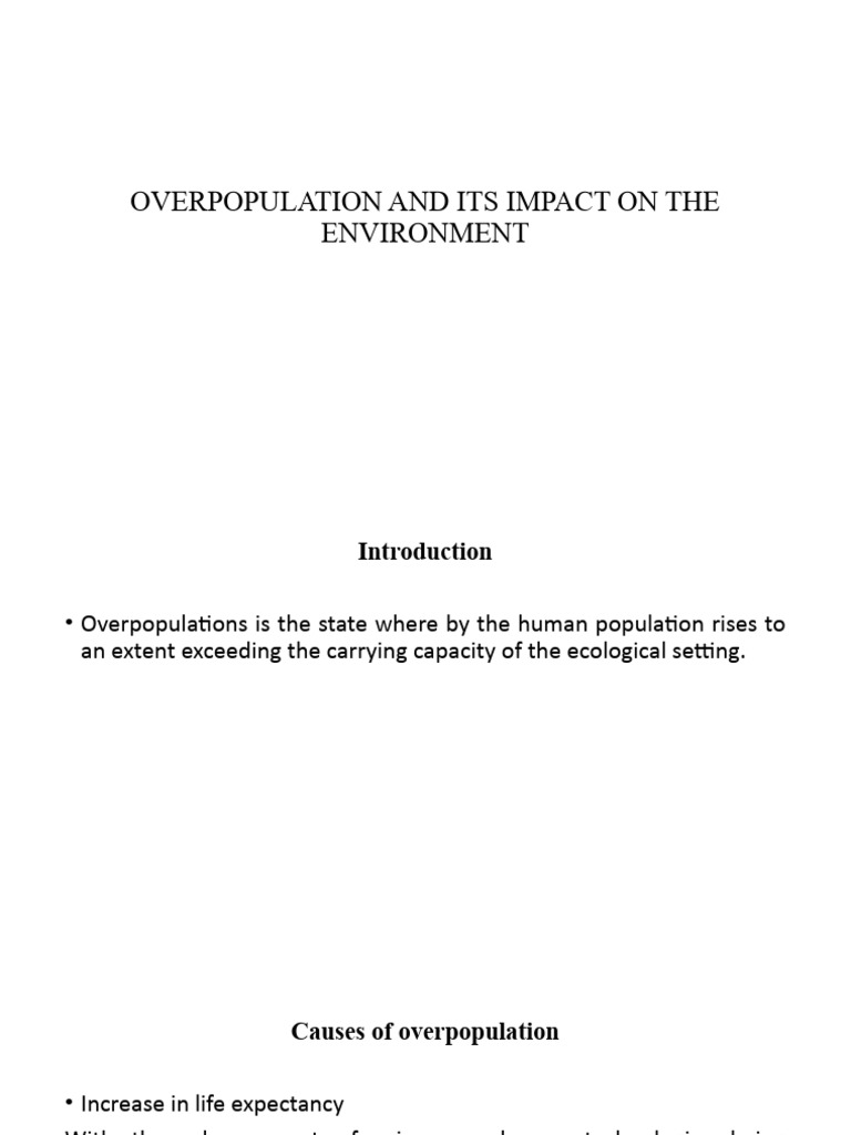 Overpopulation and The Impact On The Environment | PDF | Human Overpopulation | Infant Mortality