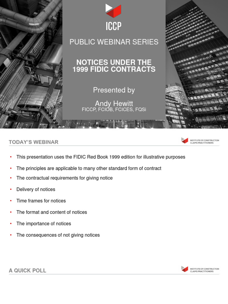 Fidic Notices Pdf Employment Private Law