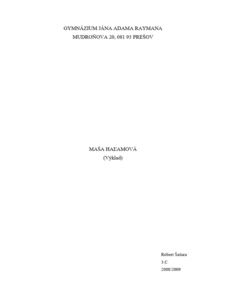 Halamova | PDF