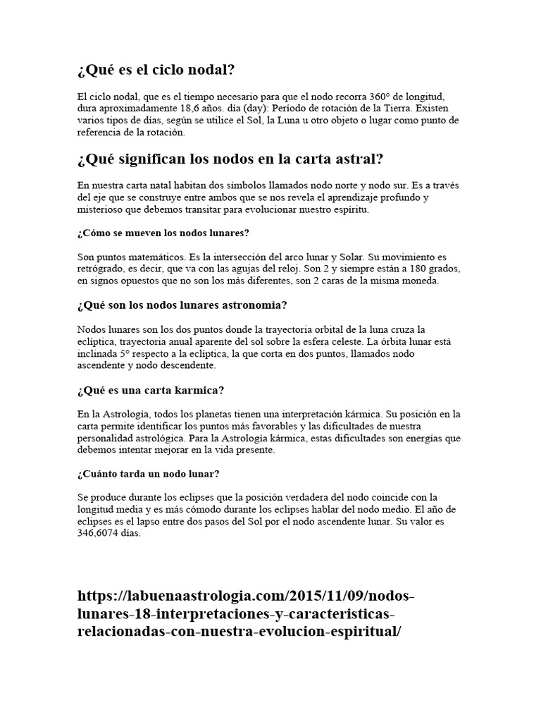 Significado y función del ciclo nodal | PDF | Luna | Astronomía