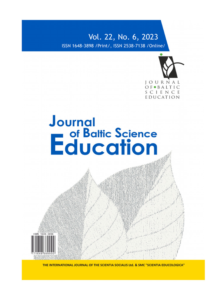 Journal of Baltic Science Education, Vol. 22, No. 6, 2023 | PDF ...