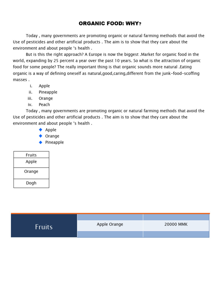 Organic Food Benefits and Trends | PDF | Self-Improvement | Wellness