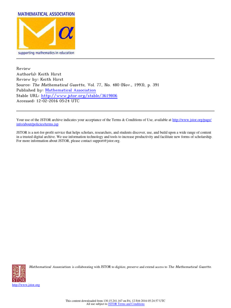 Review of Probability by Leo Breiman - Keith Hirst | PDF | Stochastic ...