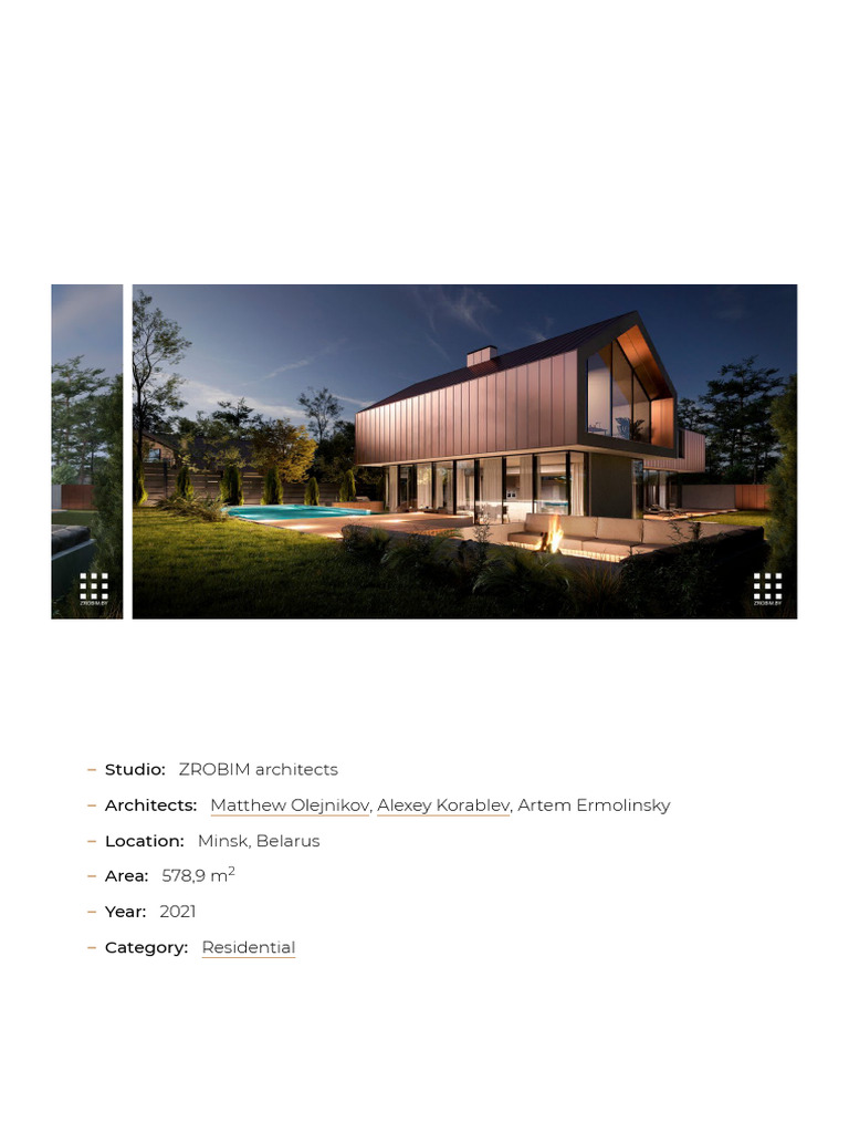 Modern Forest Villa Design Plans | PDF | Buildings And Structures | Home