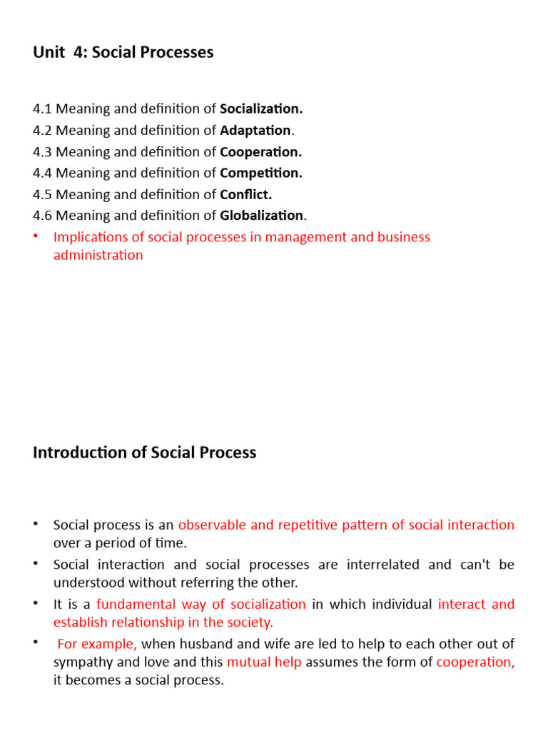 SOC 201 Unit 4 | PDF | Socialization | Competition