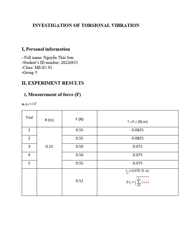 Experiment 5 | PDF | Metrology