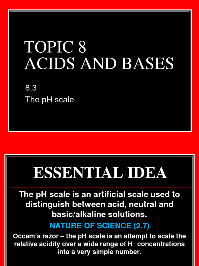 8.3 The PH Scale | PDF | Ph | Acid