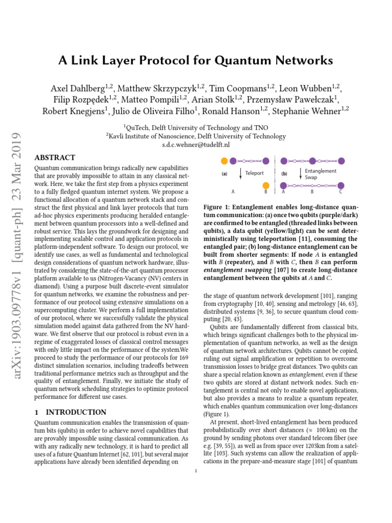 Paper 1 | PDF | Quantum Entanglement | Computer Network