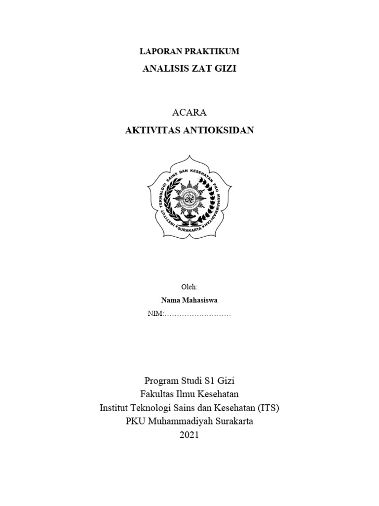 template-1-LAPORAN PRAKTIKUM-AZG Aktivitas Antioksidan | PDF | Sains & Matematika