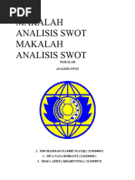Makalah Analisis Swot | PDF | Karier & Perkembangan | Bisnis