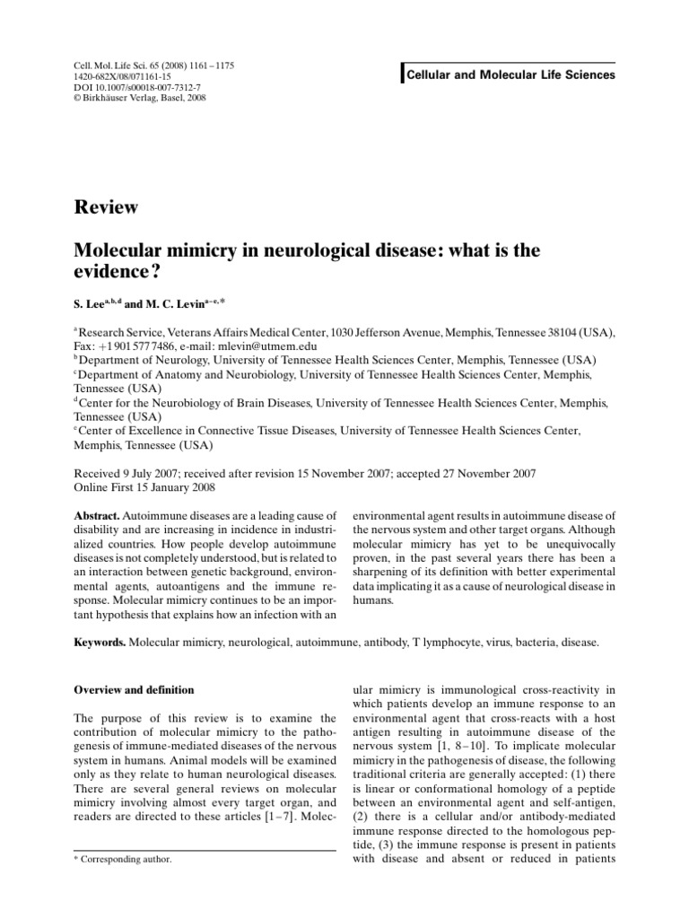 Molecular Mimicry | PDF | Multiple Sclerosis | Antigen
