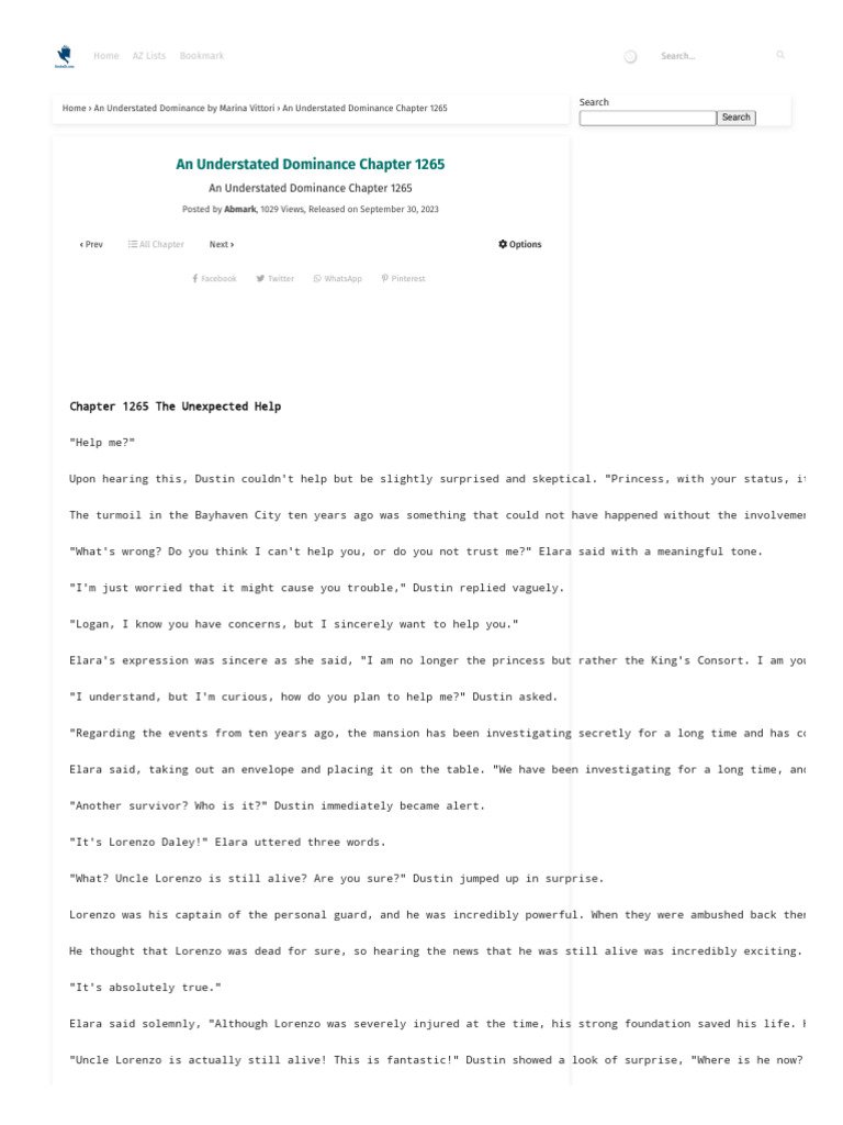 An Understated Dominance Chapter 1265 - Bookalb - Con | PDF