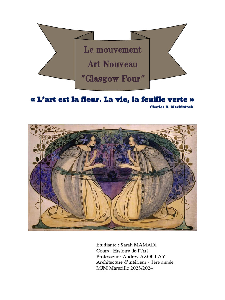 Glasgow Four : L'Art Nouveau Réinventé | PDF