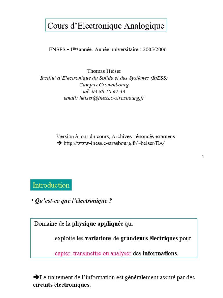 Cours V5 Pdf électronique Diode
