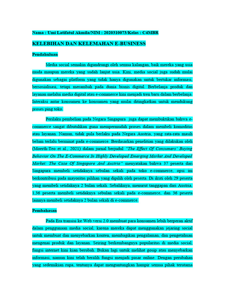 Kelebihan Dan Kelemahan e | PDF